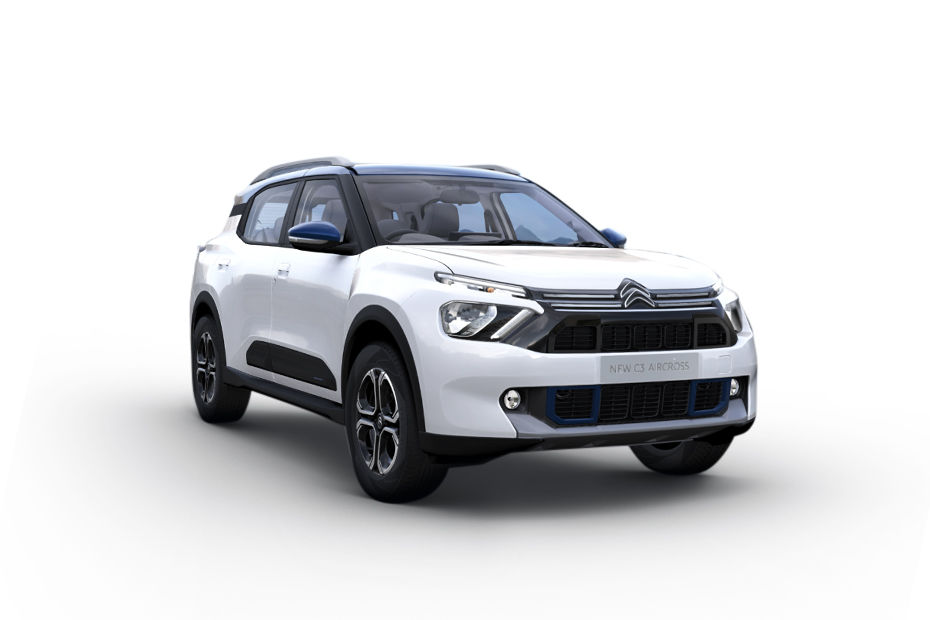Citroen C3 Aircross Cosmo Blue With Polar White Colour